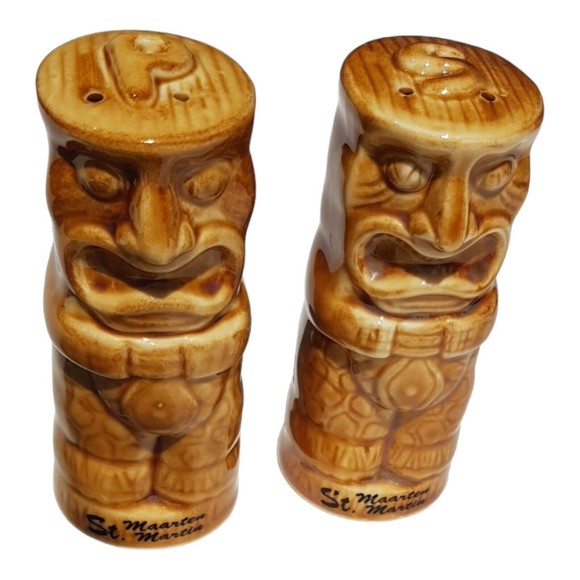 Chiki tiki | Dining | Vintage Chiki Tiki Ceramic Salt Pepper Shakers St ...